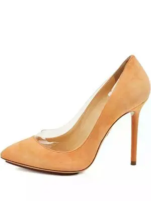 CHARLOTTE OLYMPIA Pointed-toe Suede Pumps