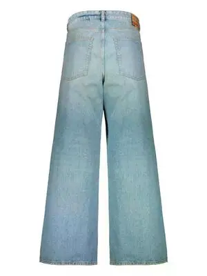 DIESEL® Light Ripped Wide Leg Jeans