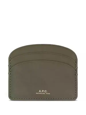 A.p.c. Demi Lune Logo-detail Card Holder - Green