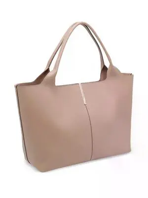 TOD'S Leather Tote Bag - Neutrals