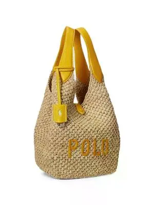 Polo Ralph Lauren Woven Raffia Tote Bag - Neutrals