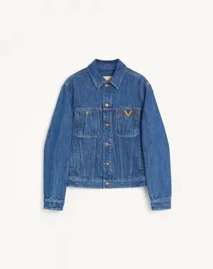 Valentino Garavani Vgold Denim Jacket - Blue