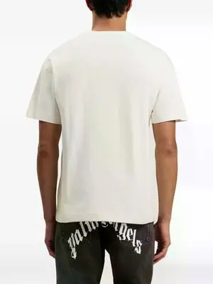 Palm Angels Spray City Los Angeles Dripping Logo T-shirt - Neutrals