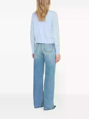 ANINE BING Moni Cropped Cardigan - Blue