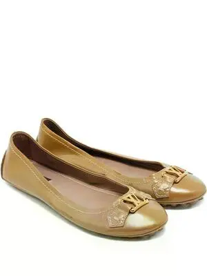 Louis Vuitton Gold Tone Flats For Women