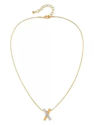 Nina Ricci 1980s X Pendant Necklace - Gold