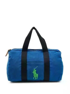 Polo Ralph Lauren Embroidery Canvas Duffle Bag - Blue
