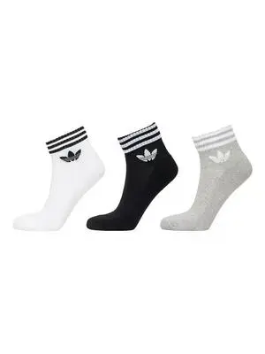 Adidas 3-stripes Logo Ankle Socks - White