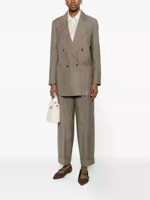 Max Mara Manetta Pinstripe Wool Trousers