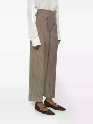 Max Mara Manetta Pinstripe Wool Trousers
