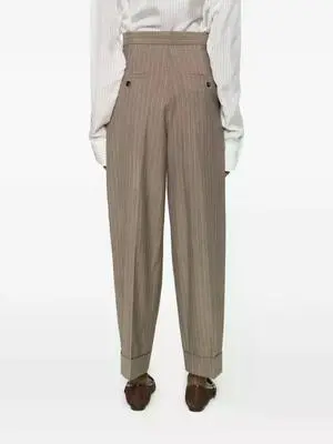 Max Mara Manetta Pinstripe Wool Trousers