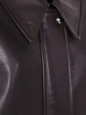 Khaite Shelman Leather Jacket - Brown