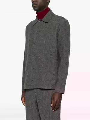 SAMSOE SAMSOE Herringbone Buttoned Shirt Jacket