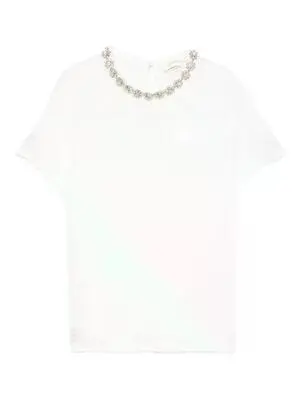 Zimmermann Crystal-embellished T-shirt - White