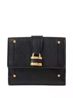 Chloé Mini Paddington Tri-fold Studded Lock Wallet