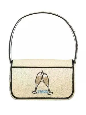 Staud Tommy Beaded Graphic Shoulder Bag