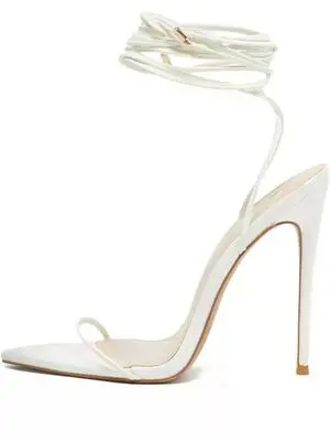 Femme La Wraparound Tie Leather Sandal