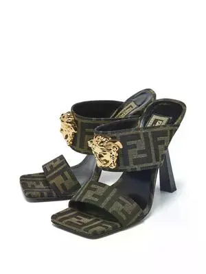 Fendi X Versace Zucca Medusa Sandals