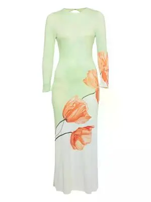 Alice + Olivia Floral Print Maxi Dress - Green