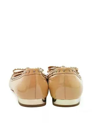 Miu Miu Studded Leather Ballerinas