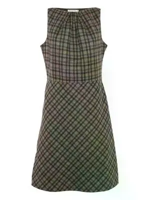 Dior Plaid Flared Mini Dress