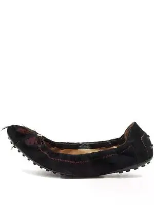 TOD'S Feather-detail Ballet Flats