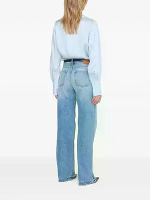 ANINE BING Bethany Button Shirt - Blue