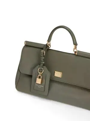 Dolce & Gabbana Medium Sicily Handbag In Plongé Calfskin - Green