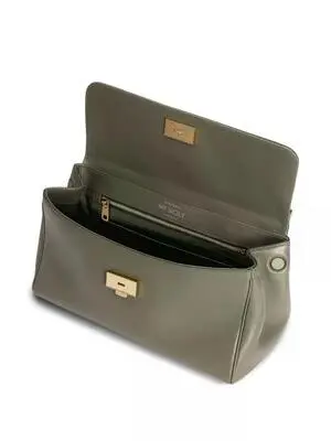 Dolce & Gabbana Medium My Sicily Handbag In Plongé Calfskin - Green