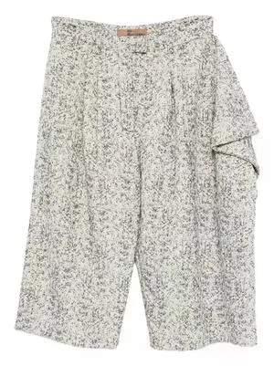 John Galliano Woven-pattern Culottes