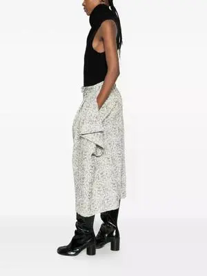 John Galliano Woven-pattern Culottes