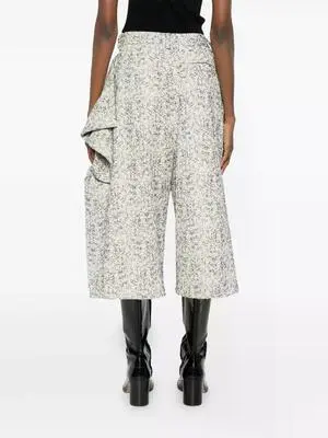 John Galliano Woven-pattern Culottes