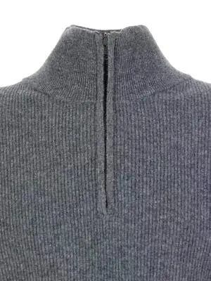ROBERTO COLLINA High Neck Ribbed Knit Sweater