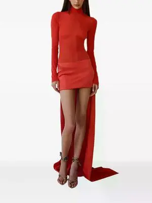 THE NEW ARRIVALS ILKYAZ OZEL Catroux Long-sleeve Bodysuit - Red