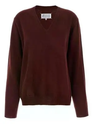 Mm6 Maison Margiela V Neck Sweaters For Women