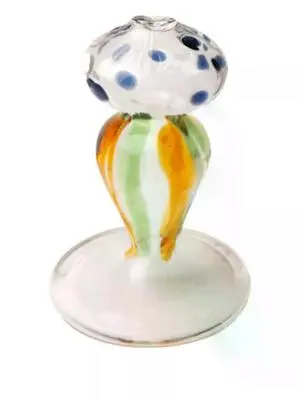 GOHAR WORLD Dotted Glass Bud Vase - White