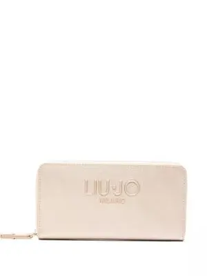 Liu Jo Logo-embossed Zip Wallet - Gold