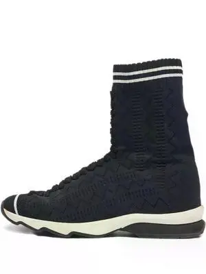 Fendi Knitted High-top Sneakers