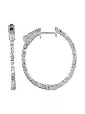 LB EXCLUSIVE 1.07 Ct. Diamond Hoop Earrings