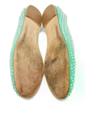 GIUSEPPE ZANOTTI Suede Crystal-embellished Ballet Flats