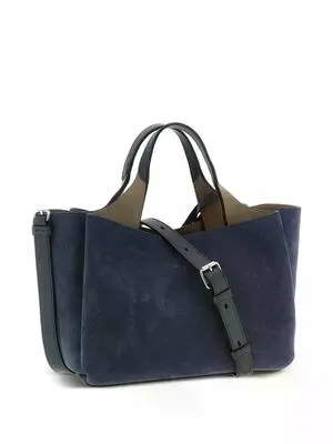 TOD'S Mini Apa Suede Tote - Blue