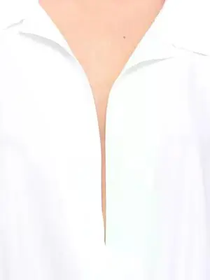 Norma Kamali Collared Long-sleeve Top