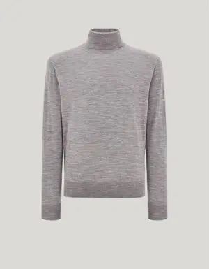 Canali Nuvola Merino Wool Turtleneck Sweater - Grey
