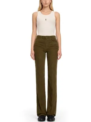 Saint Laurent Clyde Wide Leg Pants - Green