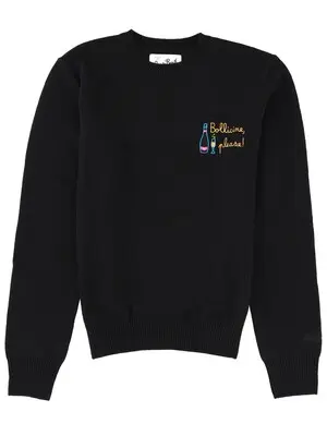 MC2 SAINT BARTH Embroidered Jersey T-shirt - Black