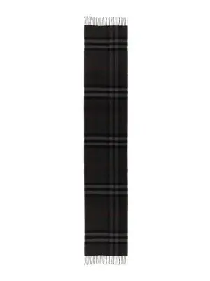 Burberry Cashmere Check Scarf - Black