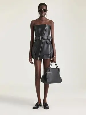 Givenchy Mini Bustier Biker Lambskin Dress