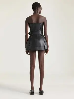 Givenchy Mini Bustier Biker Lambskin Dress