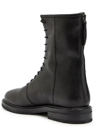 Legres Grained Leather Ankle Boots - Black