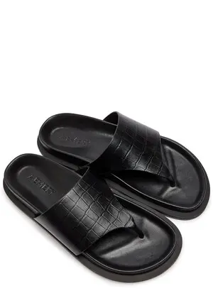 A.emery Imara Suede Flip Flops - Black